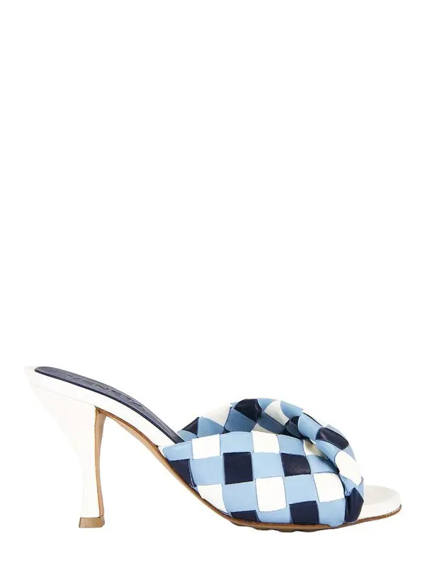 Bottega Veneta Blink Mule Sandal - Abyss  New Ice  & White