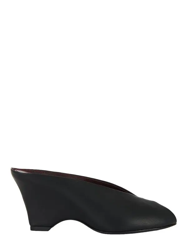 Khaite Cloak Peep Toe Mules - Black