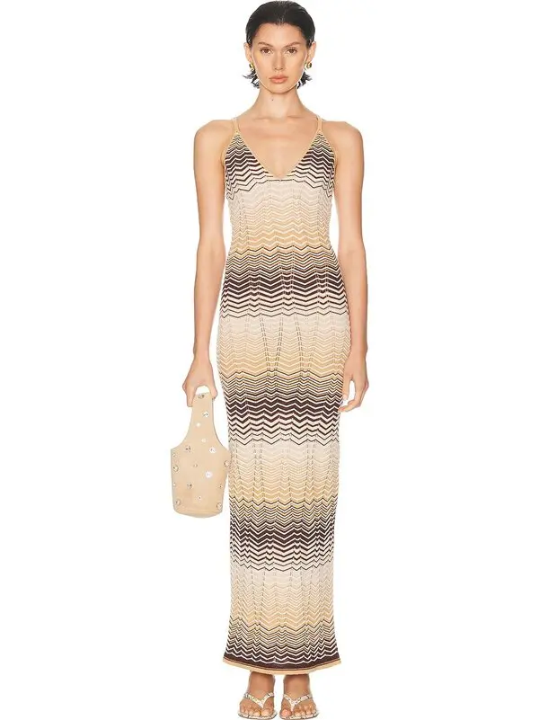 Ronny Kobo Vuolo Knit Dress - Neutral Multi