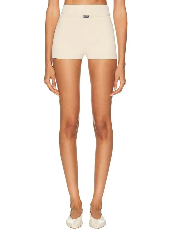 EAVES Danni Belted Short - Oyster