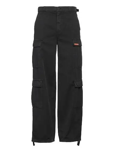 Heron Preston Cotton And Linen Cargo Pants - Black