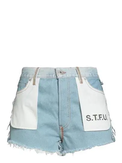 Heron Preston Denim Hot Pants - Blue