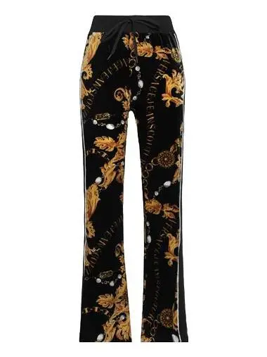 Versace Bootcut Pants With Signature Print - Black