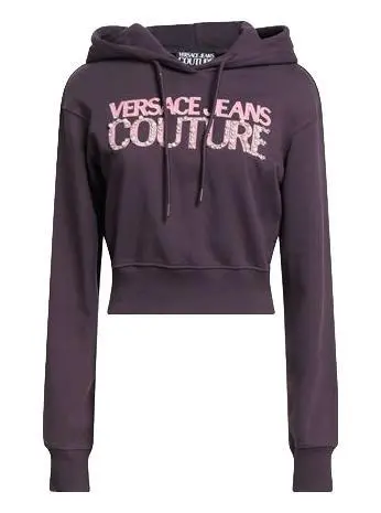 Versace Hooded Sweatshirt With Embroidered Logo - Purple
