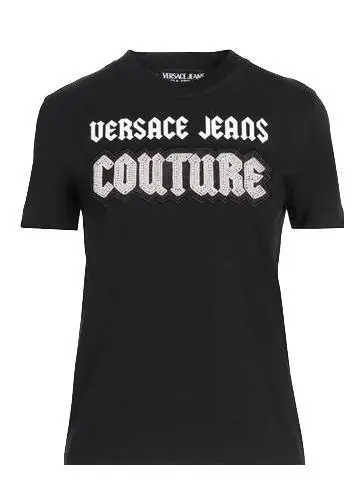 Versace T-shirt In Cotton With Logo - Black