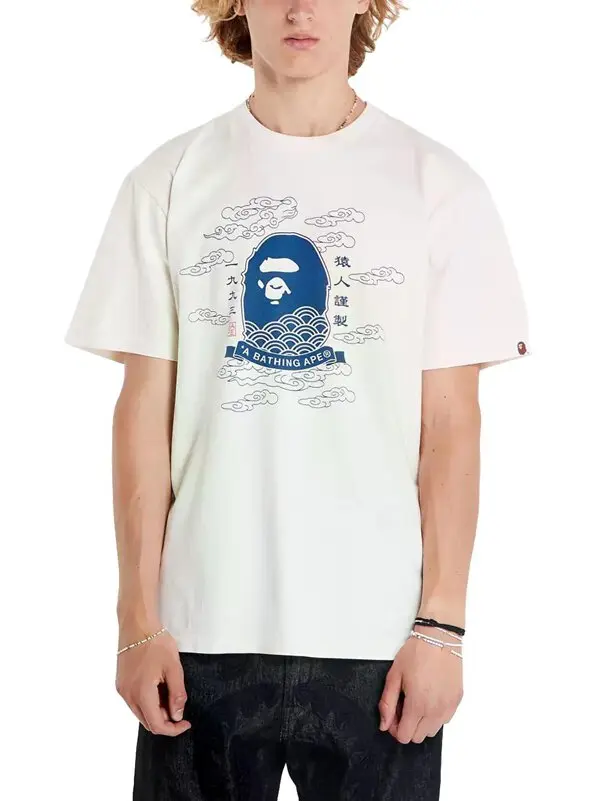 A BATHING APE Ape Head Japan Print T-shirt - White