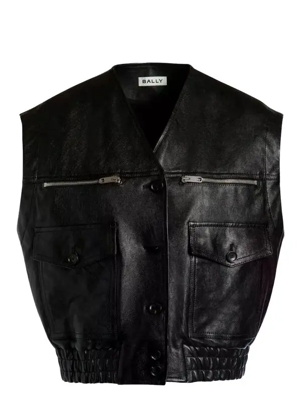 Bally Leather Vest - Black