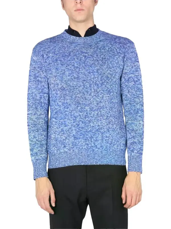 BALLANTYNE Speckled Wool Sweater - Blue