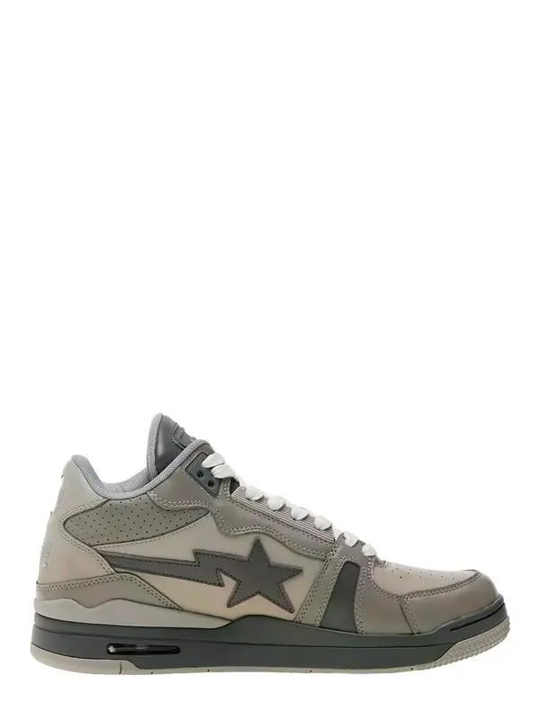 A BATHING APE Clutch Sta™ #1 Star-patch Hi-top Sneakers - Grey