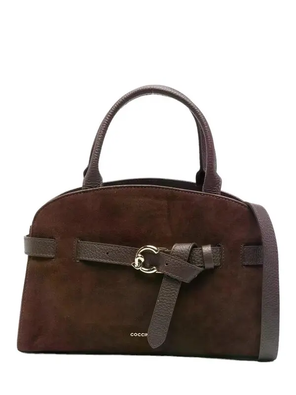COCCINELLE Small Sabine Suede Tote - Brown