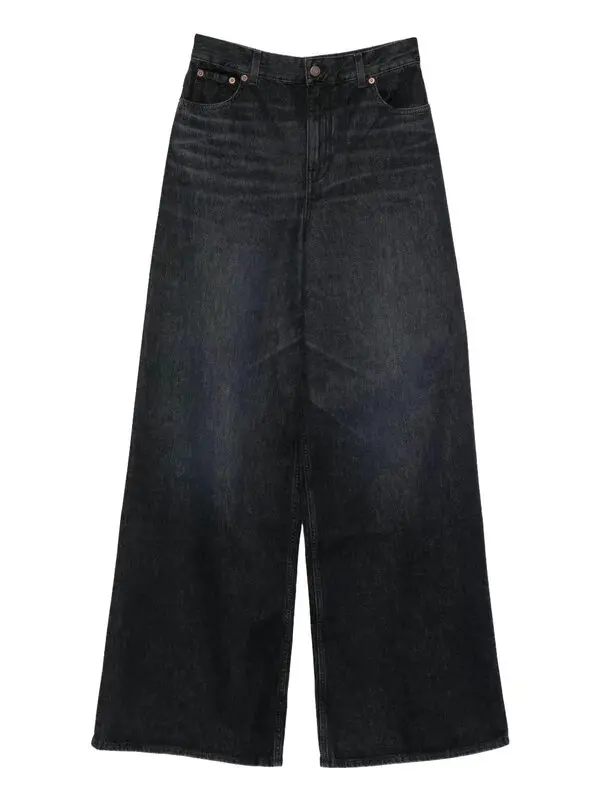 Chloé Buttoned Wide-leg Jeans - Black
