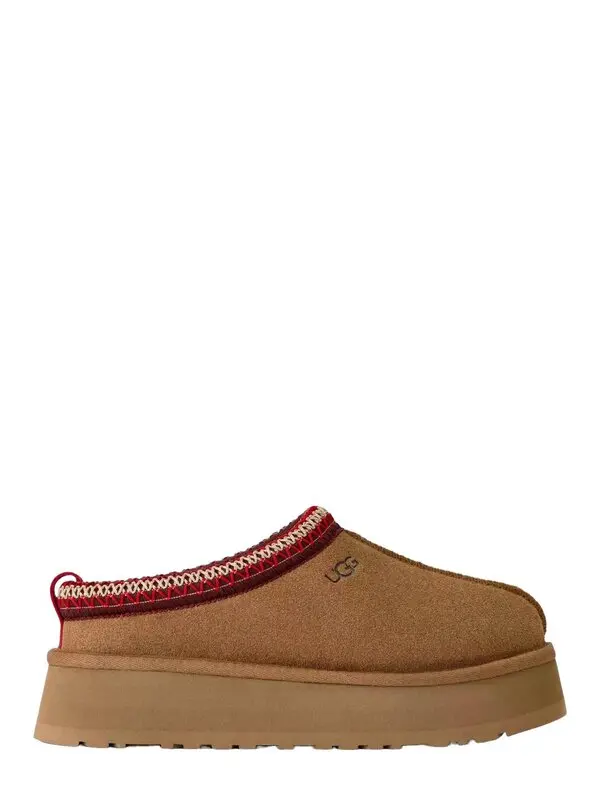 UGG Tazz Embroidered Platform Slippers - Brown