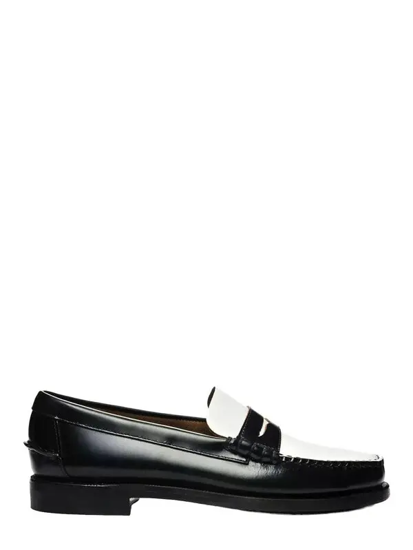 SEBAGO Two-tone Leather Loafers - Black