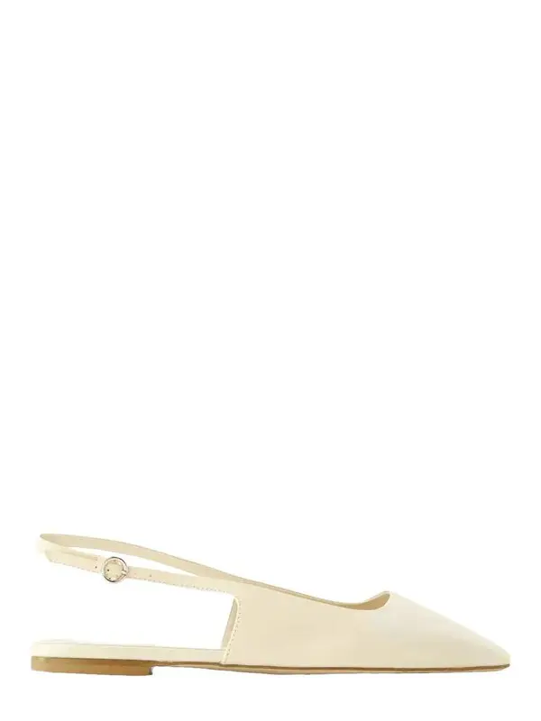 AeydĒ Liya Slingback Flat Pumps - White