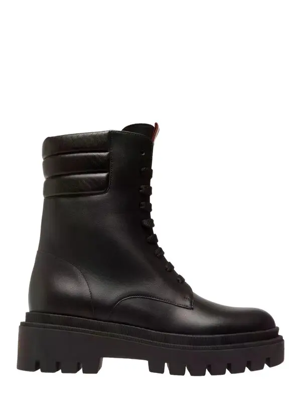 Bally Padded-collar Lace-up Boots - Black