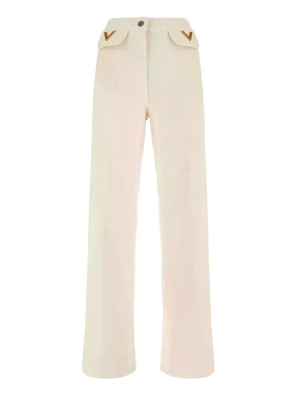 Valentino Garavani V-shaped Pocket-detail Jeans - Neutrals