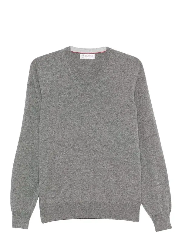 Brunello Cucinelli V-neck Sweater - Grey