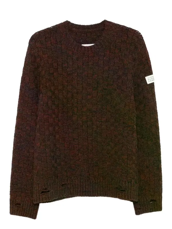 MAISON MARGIELA Crew-neck Wool Sweater - Brown