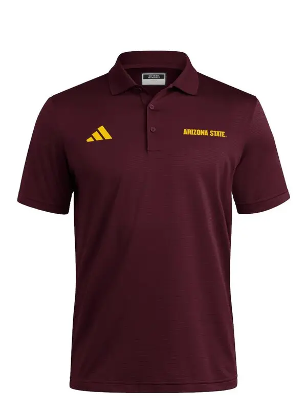 Adidas Arizona State Sun Devils Coaches Ottoman Polo - Team Maroon / Team Colleg Gold
