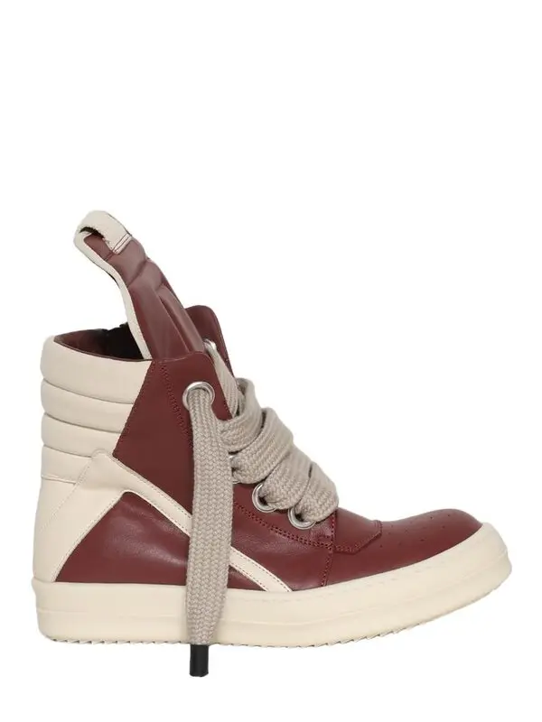 Rick Owens Concordians Jumbolace Geobasket Sneakers - Red