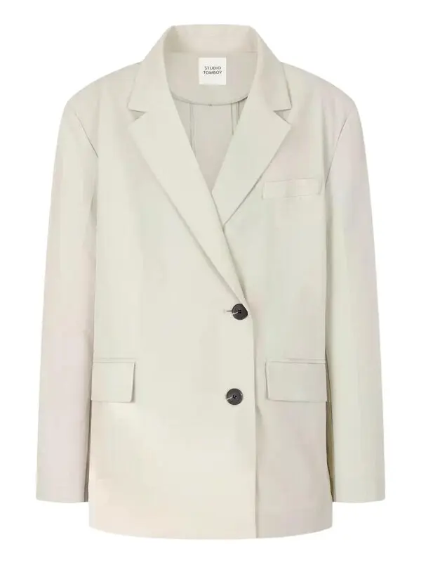STUDIO TOMBOY Single-breasted Belted Blazer - Neutrals