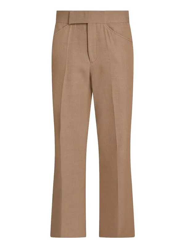 Victoria Beckham Wool Kick-flare Pants - Light Brown