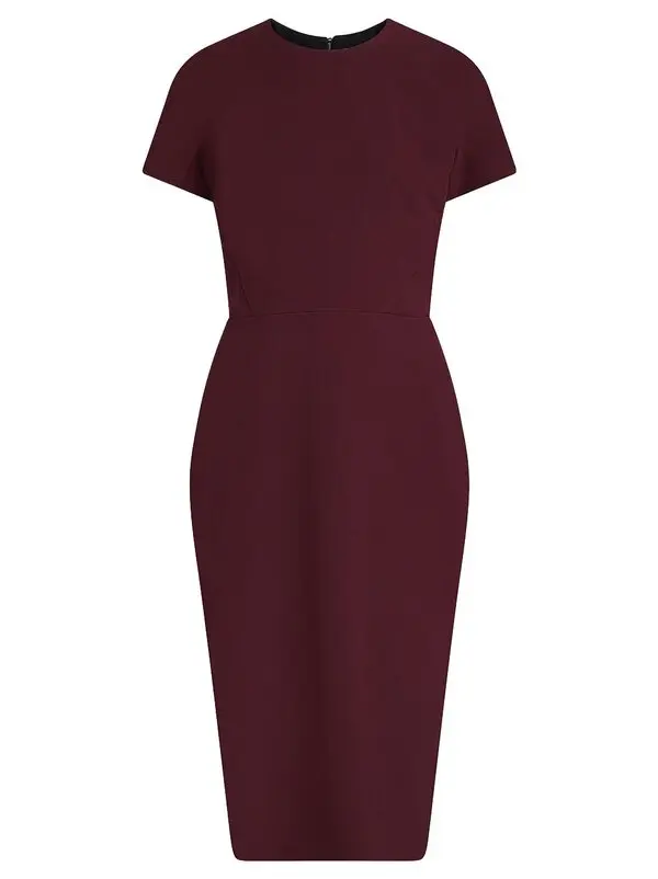 Victoria Beckham Crepe Midi Dress - Grape