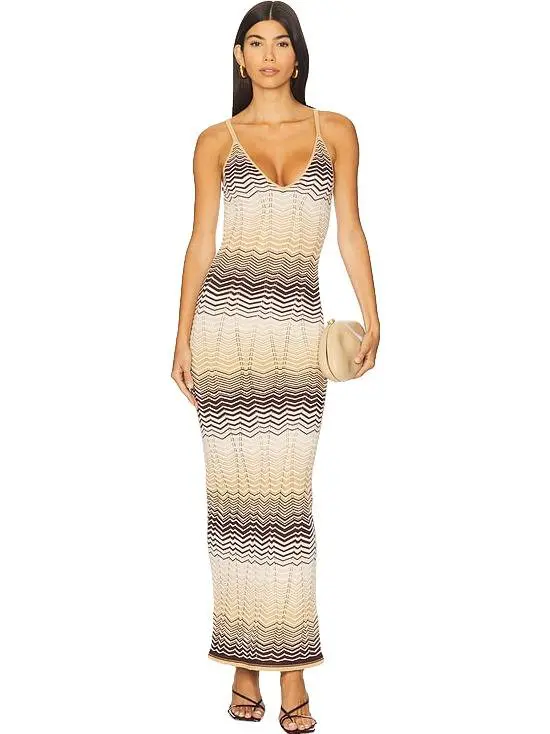 Ronny Kobo Vuolo Knit Dress - Neutral Multi