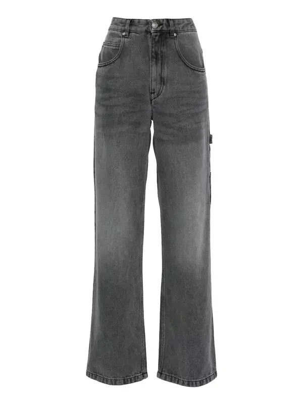 Isabel Marant Étoile Bymara Straight Leg Jeans - Grey