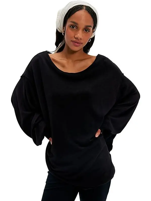 Free People Swept Up Sweatshirt - Black