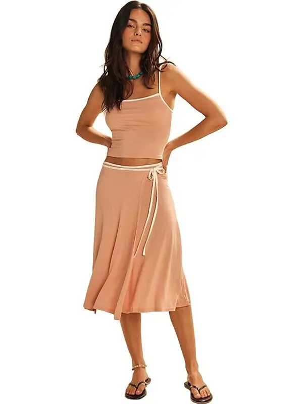 Free People Opal Skirt Set - Peach Light Combo