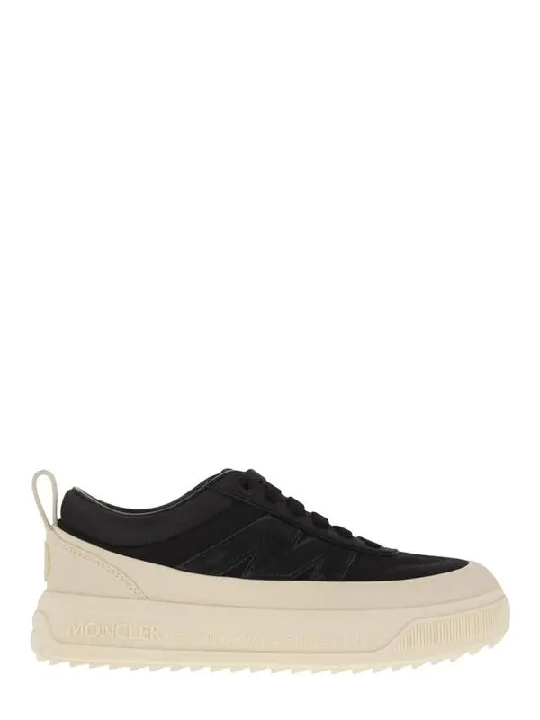 Moncler Altive Suede And Nubuck Leather Trainer - Black