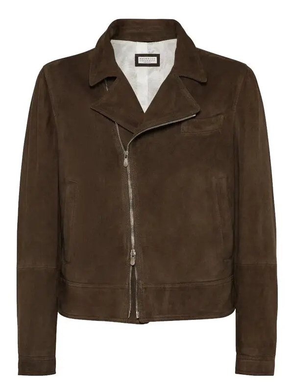 Brunello Cucinelli Suede Jacket - Brown