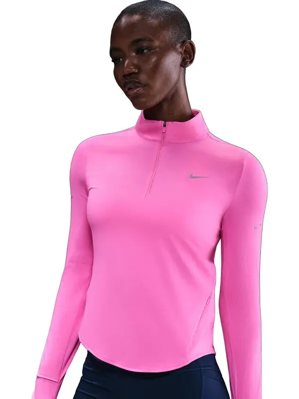 Nike Swift Dri-fit Uv 1/4-zip Running Top - Pink