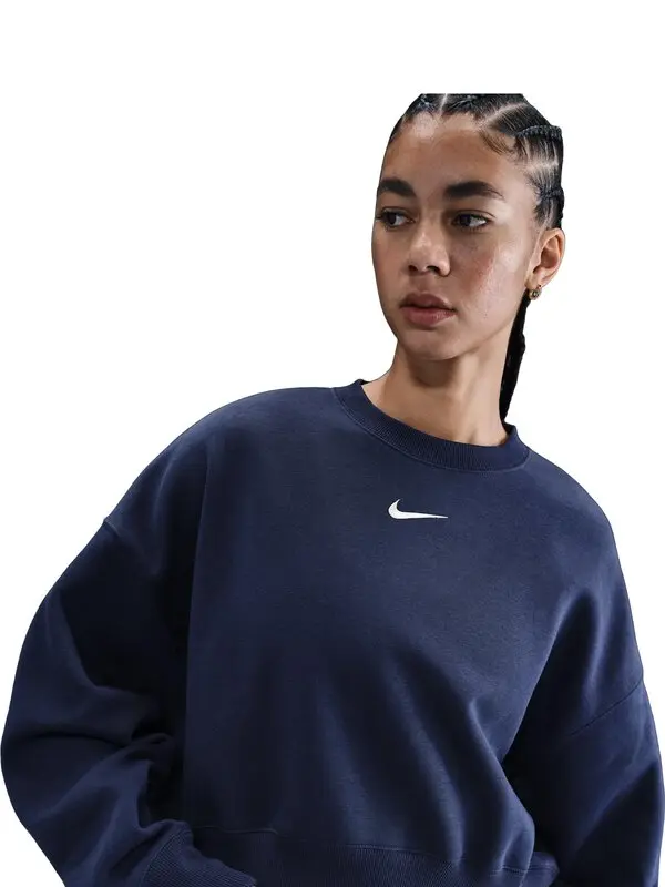 Nike Sportswear Phoenix Fleece Over-oversized Crew-neck Sweatshirt - Blue