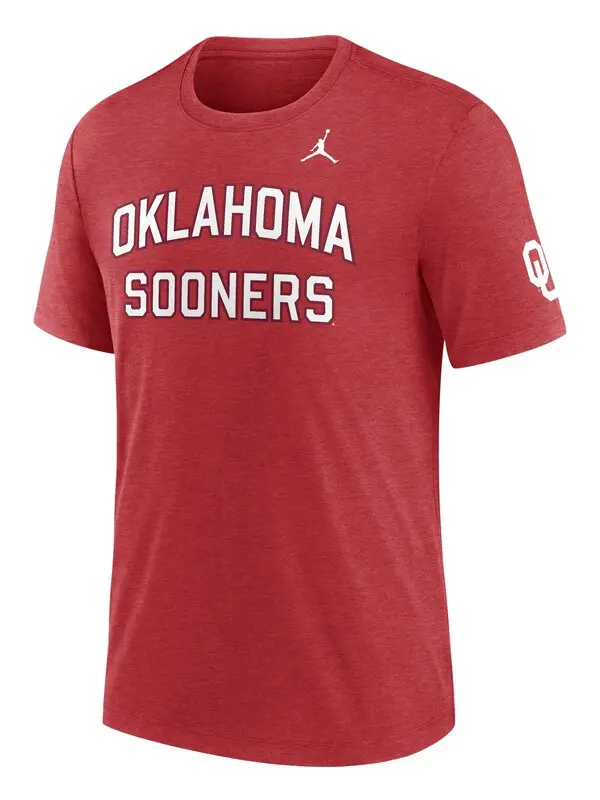 JORDAN Oklahoma Campus Collegiate Block Brand College T-shirt - Red