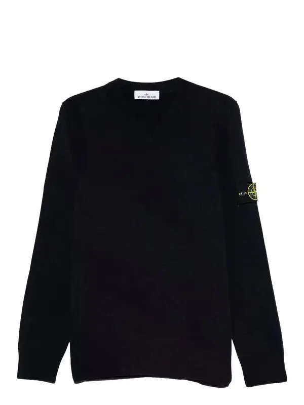 Stone Island Logo-patch Sweater - Blue