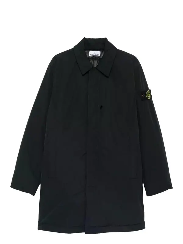 Stone Island Patch-pocket Recycled-polyester Coat - Black