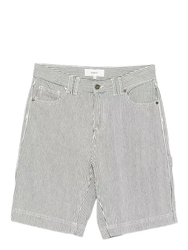 Ba&sh Cisae Pinstripe Shorts - Neutrals
