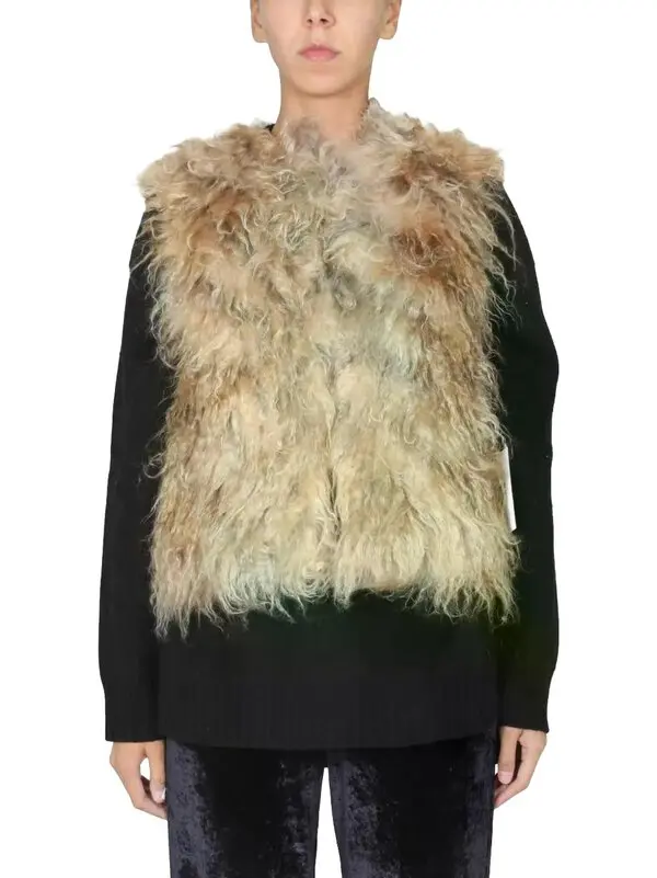 BECAGLI SINCE 1994 Shaggy Fur Jacket - Neutrals