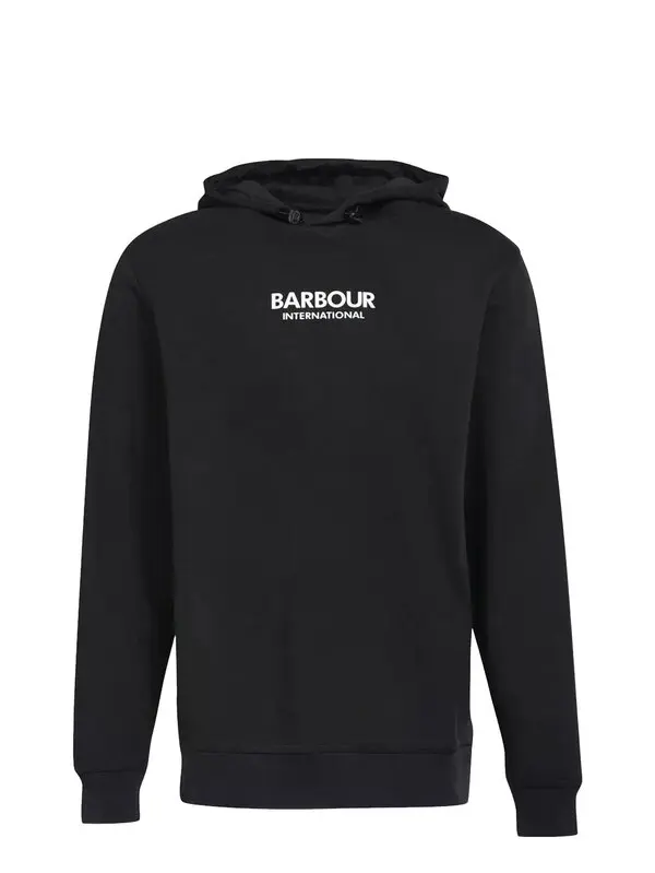 Barbour Logo-embroidered Hoodie - Black