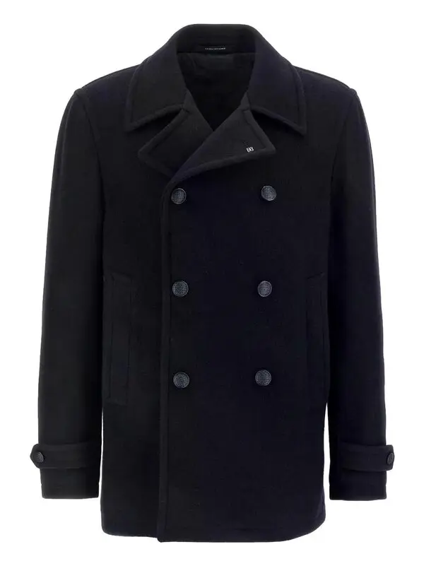 Tagliatore Double-breasted Wool Coat - Black