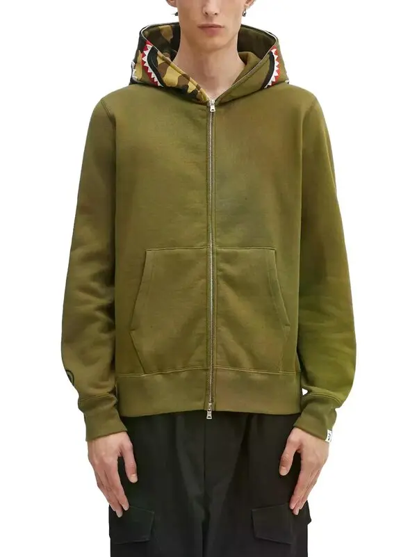 A BATHING APE Camo-shark Hoodie - Green