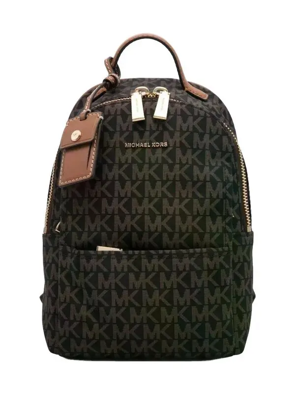 Michael Kors Monogram-logo Backpack - Brown
