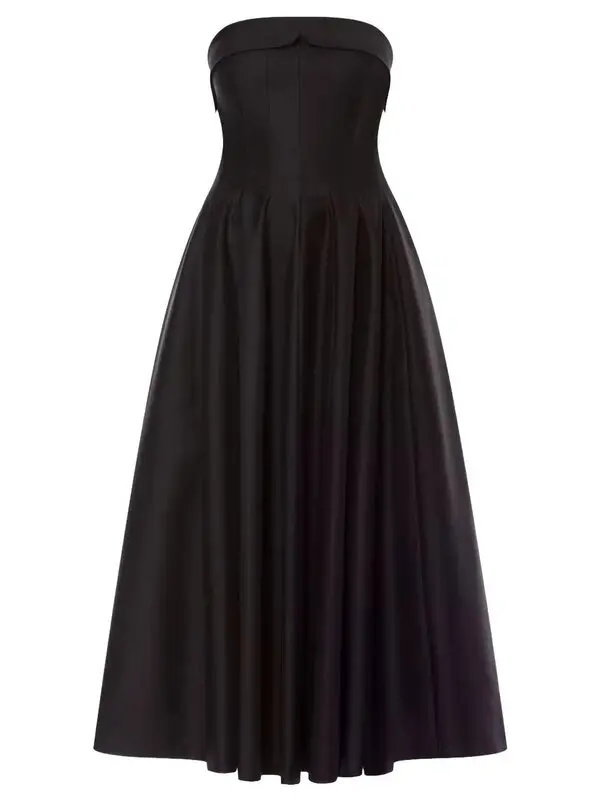 Alberta Ferretti Wool-silk A-line Dress - Black