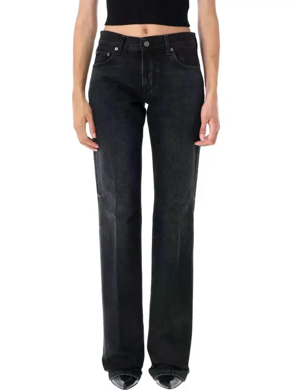 HAIKURE Carly Mid-rise Straight Jeans - Black
