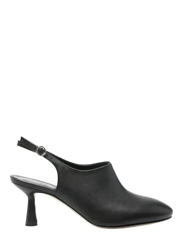 AeydĒ 70mm Leather Slingback Pumps - Black