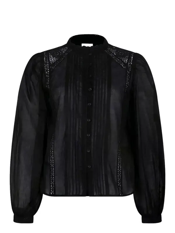 MARANT ETOILE Lace-insert Button Shirt - Black
