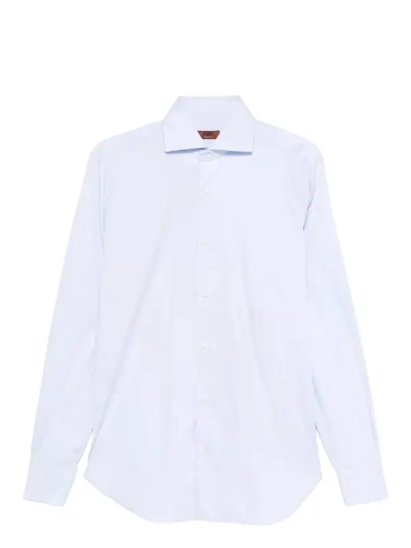 BARBA NAPOLI Button-fastening Cotton Shirt - Blue