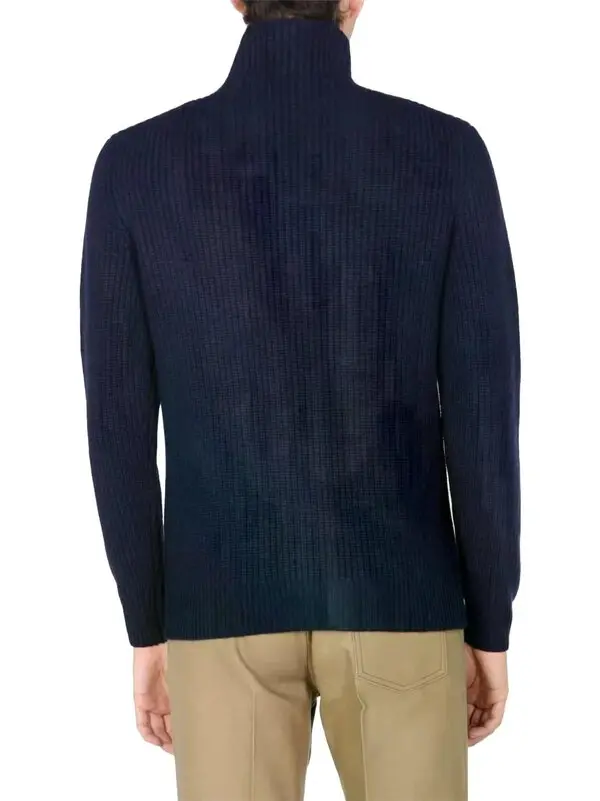 BALLANTYNE Cable-knit Turtleneck Sweater - Blue